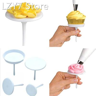4PCS New Sugar-craft Cupcake Cake Stand Icing Cream Flower D