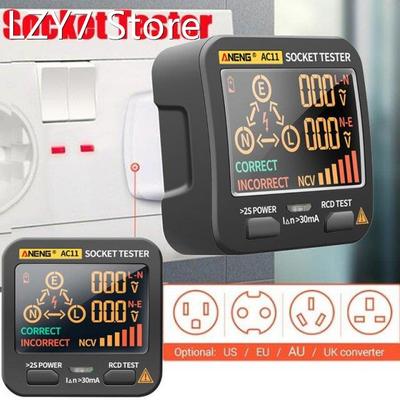 AC11 Digital Socket Tester Voltage Test US/UK/EU Plug Displa