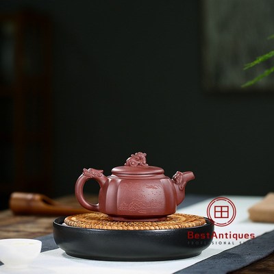 Yixing Zisha Teapot Purple Clay Teapots Handmade Sifang Long