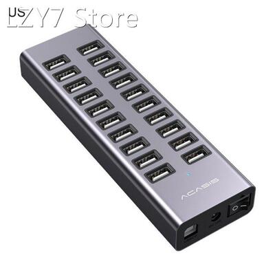 20 Port Multi USB 2.0 Hub High Speed Data Transfer Fast Char