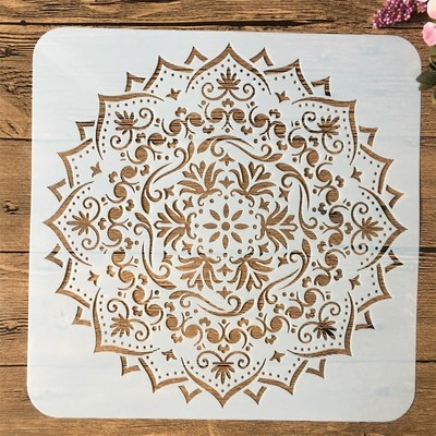 1Pcs Mandala Layered Geometry DIY Layering Stencils Painting