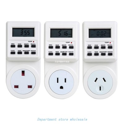 7 Day Digital LCD Electronic Plug-in Programmable Intelligen