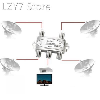 DiSEqC 2.0 Model 4x1W Antenna Splitter TV Signal Network Mul