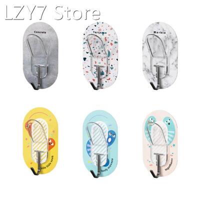 6 Pieces Punch-free Towel Hooks Waterproof Wall Hooks Hanger