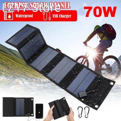 70w Usb Solar Panel Folding Portable Power Charger Camping T