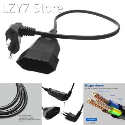 Europea 90 Degree Male Plug to Female Socket Power Extension