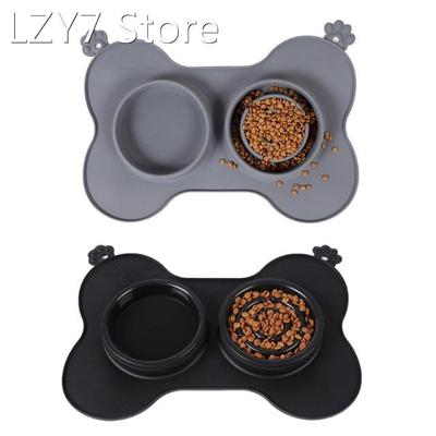 2022 New Dog Cat Bowl Slow Feeder Silicone Dog Food and Wate