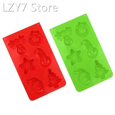 Christmas Tree Santa Claus Snowman Elk Star Shape 3D Silicon