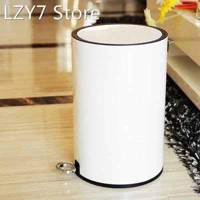 Trash Can Stainless Steel Pedal Round Household Trash Can Mo