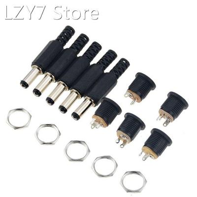 10PCS 12V 3A Plastic Male Plugs Female Socket Panel Mount J