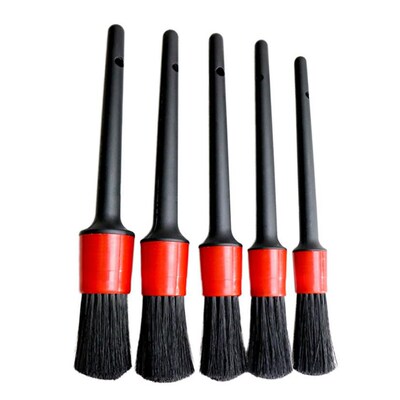 5Pcs Car Detailing Brush Set Detail  Cleaning Wheels Engine