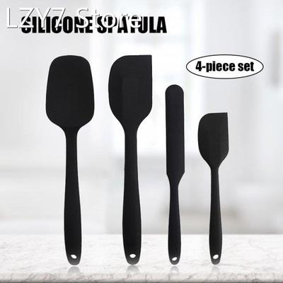 4pcs Food Grade Silicone Spatula High Heat Resistant Non Sti