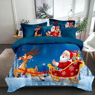 Digital Printing Christmas Bedding Set Quilt Duvet Cover Set