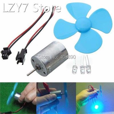 Wind Turbine Generator DIY Kit Micro Motor+Diode Plug Four B