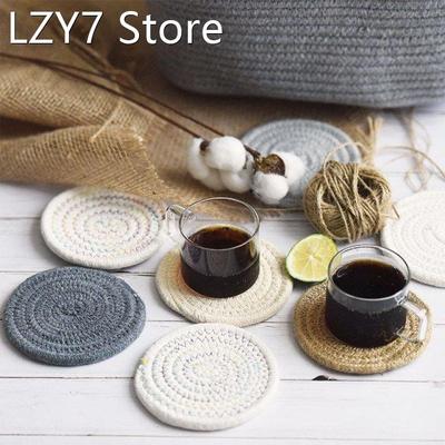 Vintage Woven Coasters Insulation pads Placemat Heat-Resista
