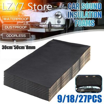 30x50cm 8mm Car Sound Proofing Mats Anti-noise Deadening Fir
