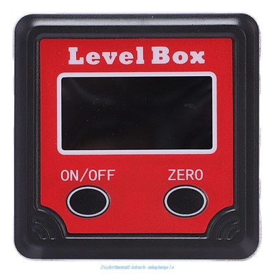 Red Protractor Inclinometer Level Box Angle Finder Bevel Box