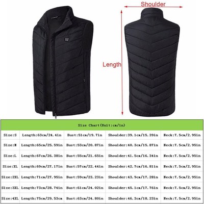 Heated Vest Jacket  Heating Zones USB Hunting Vest Winter Ja