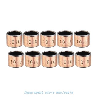 Durable 10pcs 10x12x10mm Ball Bearing Bushing Copper Alloy B