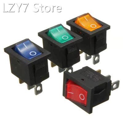Universal 3 Pins ON/OFF Rocker Switch w/ LED illuminated Car