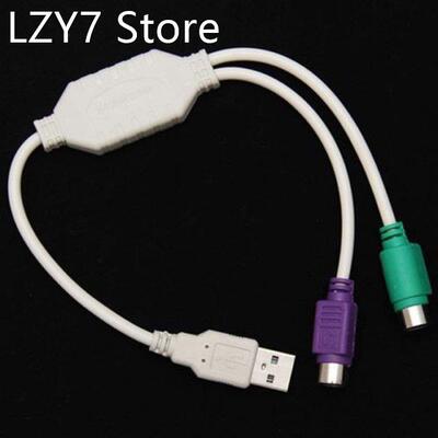 USB Male to PS2 Female Cable Adapter Converter Use For Keybo