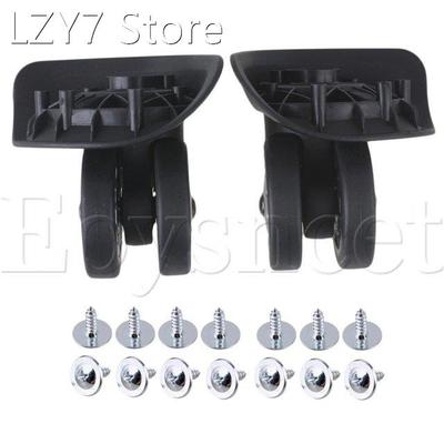 2pcs 9.6x12x6cm Black Plastic DIY Luggage Wheels Replacement