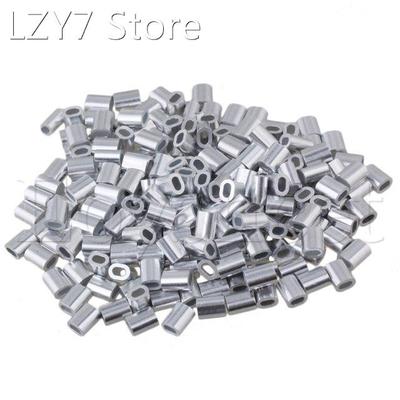 200PCS Oval Aluminum Clip Ferrule Sleeves For 1mm Wire Rope