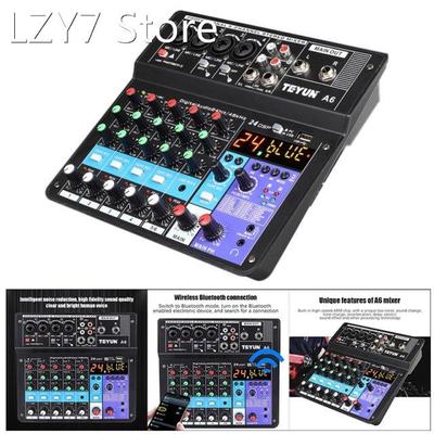 Professional Sound Card 6-Channel Mixer Outdoor Conference A