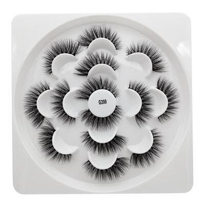 7 Pairs Mink Hair False Eyelashes Thick Wispy Fluffy Lashes