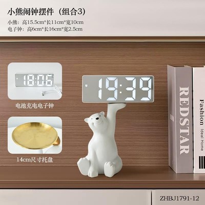 Mirror Digital Alarm Clock Table CSnooze Night LED Clocks