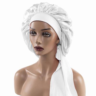 Women Long Hair Care Satin Bonnet Sleep Hat Cap Night Caps