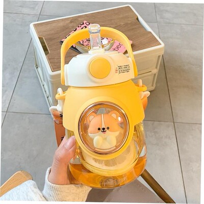 820ML Kids Water Bottle with Straw for Children Girls School