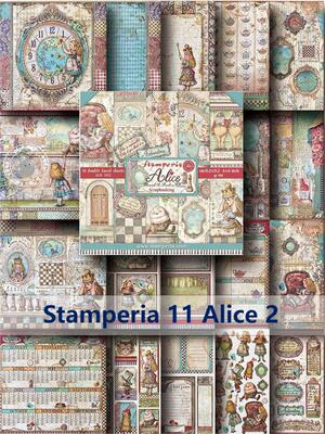 Stamperia011-大尺寸junk journal梦游仙境2复古素材自制打印纸本