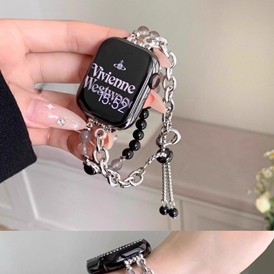 小香风iwatch表带女款金属质感