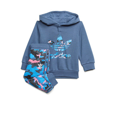 Adidas/阿迪达斯 儿童CAMO HOODIE SET 运动长袖套装 HK0319