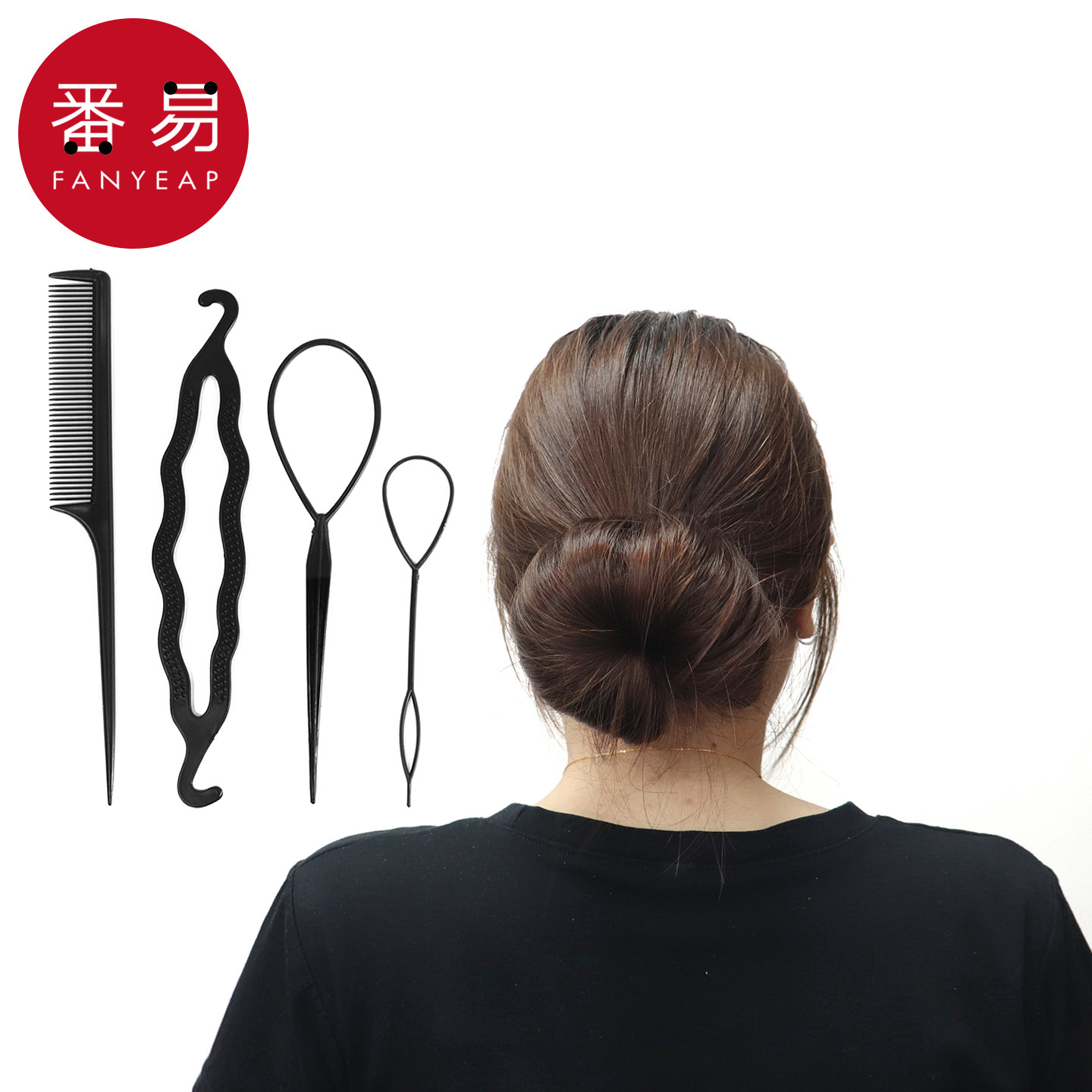 拉发针A1pq808-盘发器穿发棒懒人丸子头编发工具儿童简约拉发针