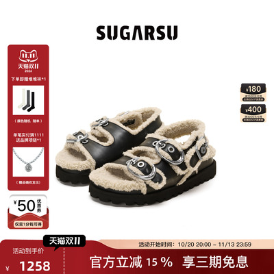 SUGARSU酥履孟克毛毛凉鞋