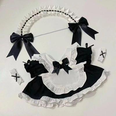 女仆装坐姿40厘米棉花娃娃40cm娃衣坐姿一番可爱女仆装套装