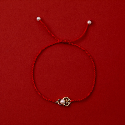 PEARL MOMENTS/珍刻事事如意 小如意（珍珠）红绳