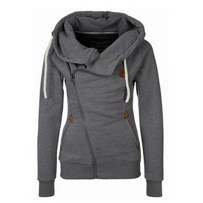 women Sweater cardigan hooded jacket fleece female 大码卫衣
