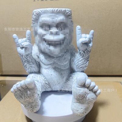 跨境新品 Bigfoot Rebellion Planter 有趣的大脚怪叛逆花盆装饰