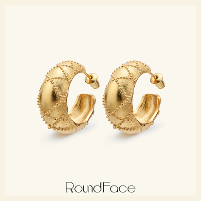 【张雅钦同款】RoundFace月光系列原创小众高级感耳圈女轻奢耳饰