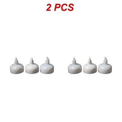 1/2/4PCS 6psc Flameless Floating Candle Waterproof