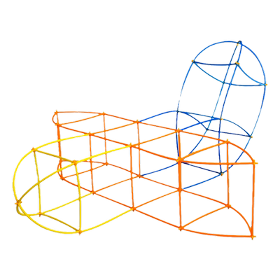 4D拼装益智吸管构建玩具