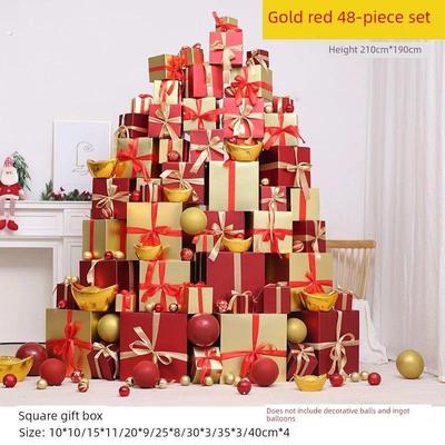 节日装饰礼盒4S店开业周年庆典商场橱窗装饰场景布置美观展示对头