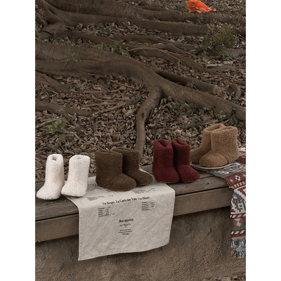 儿童中筒毛毛鞋秋冬保暖棉鞋休闲童鞋 PL062