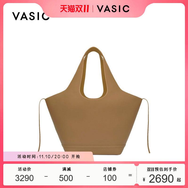 VASIC牛皮Mask Mini小号单肩手提包日系小众托特包购物袋女包_虎窝淘