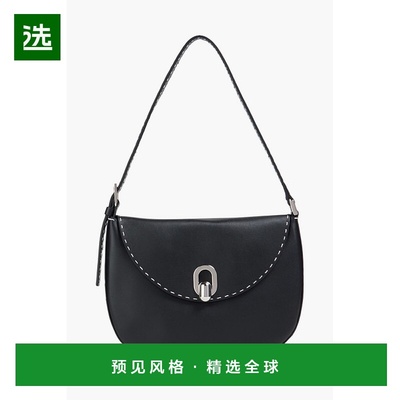 1h可退 香港直邮SAVETTE 女士 Tondo 正面压线皮革肩包 H00812BLA