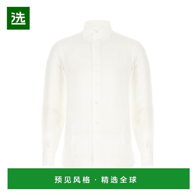 香港直邮BARBA 男士衬衫 47067K1U1301 SS2025 白色 White linen