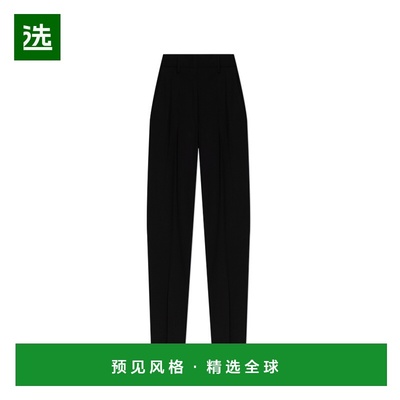 香港直邮FORTE FORTE 女士休闲裤 14049NERO AW2025 黑色 Vela 褶